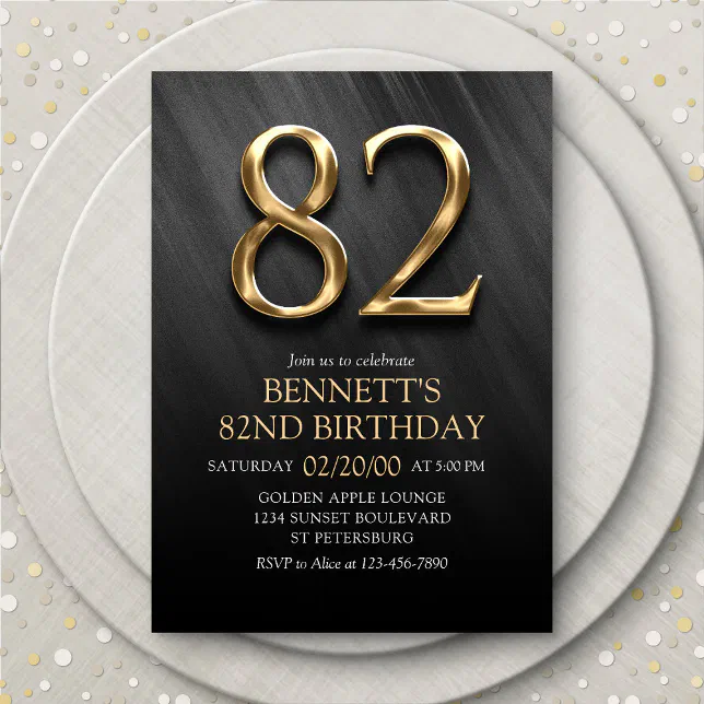 82nd Birthday Invitation | Zazzle