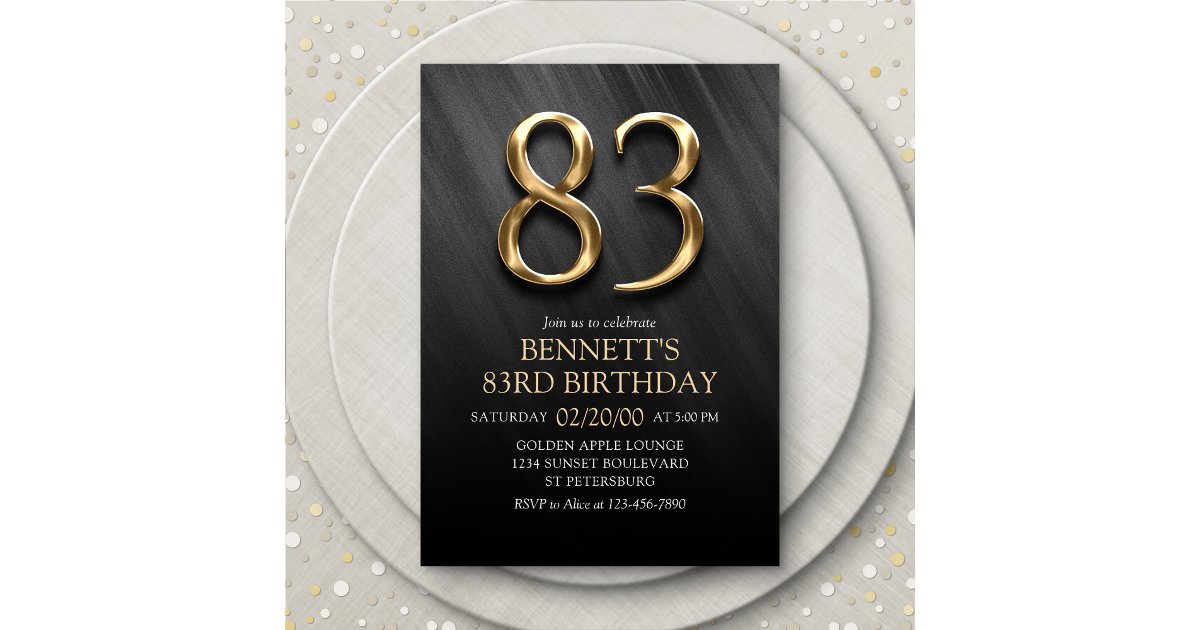 83rd Birthday Invitation | Zazzle