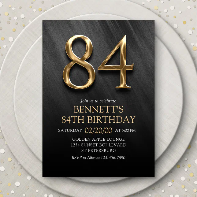 84th Birthday Invitation | Zazzle