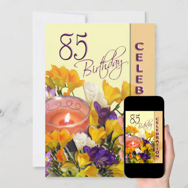 85th Birthday Celebration party invitation | Zazzle