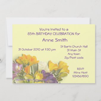 85th Birthday Celebration party invitation | Zazzle