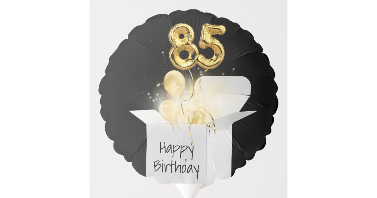 85th Birthday Gold Party Balloons | Zazzle