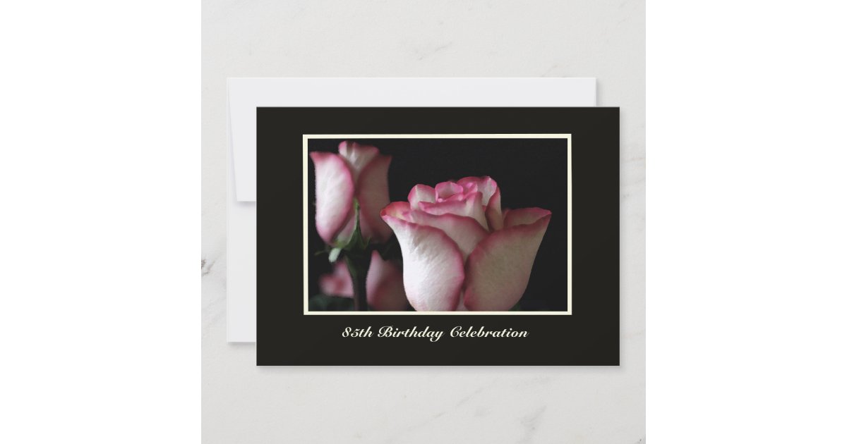 85th Birthday Party Invitation Roses | Zazzle