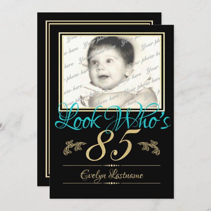 85th Birthday Photo Invitation | Zazzle