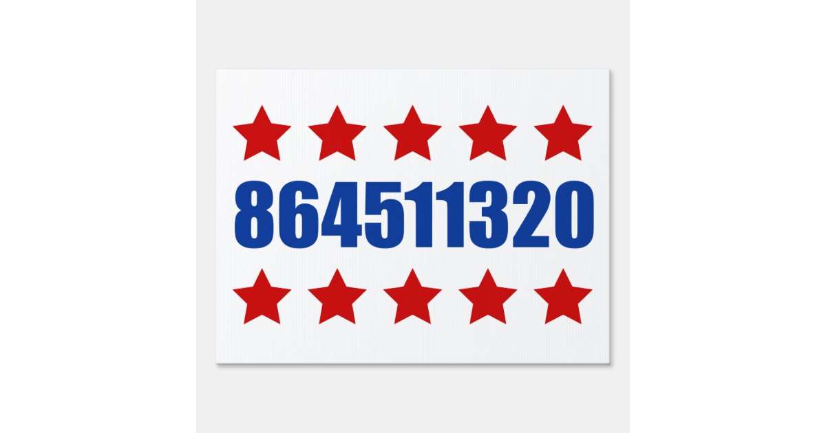 864511320 Stars Political Sign | Zazzle