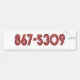 867-5309 BUMPER STICKER | Zazzle