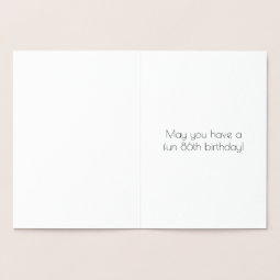 86th Birthday – Art Deco Inspired Look "86" + Name Foil Card | Zazzle