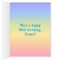86th Birthday: Fun Cake & Candles, w/ Custom Name Card | Zazzle