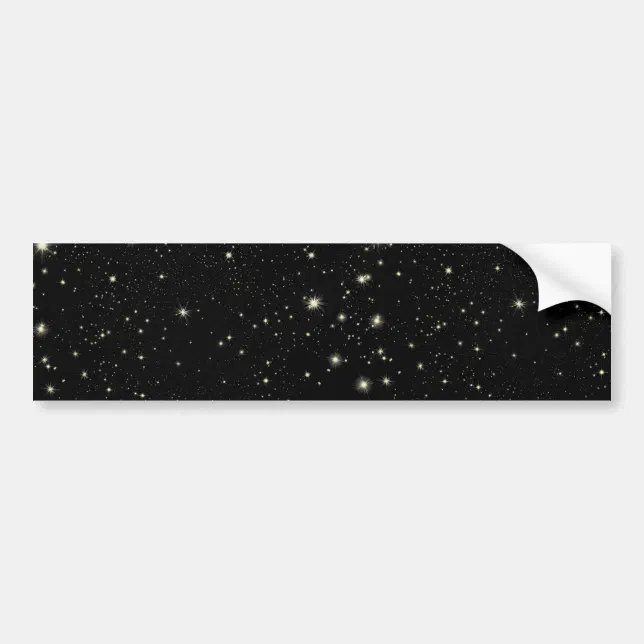 880 STARRY SPACE BLACK BACKGROUND GALAXY WALLPAPER BUMPER STICKER | Zazzle