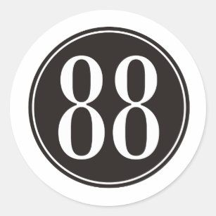 Number 88 Stickers - 100% Satisfaction Guaranteed | Zazzle