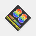 88th Birthday: Bold, Fun, Simple, Rainbow 88 Napkins | Zazzle
