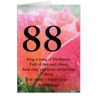 88th Birthday Cards - Greeting & Photo Cards | Zazzle