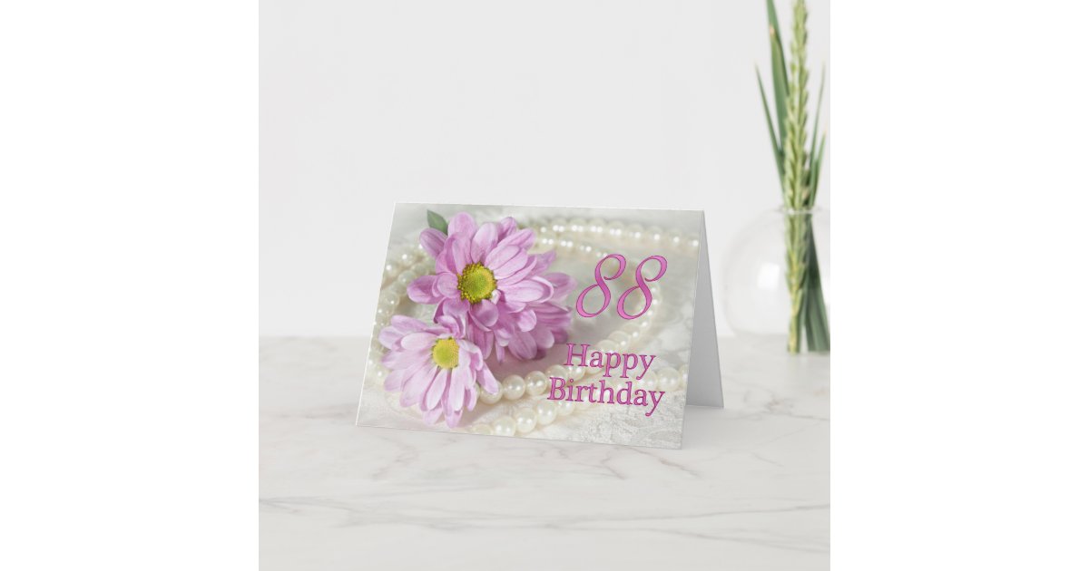 88th Birthday card with daisies | Zazzle