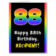 88th Birthday: Rainbow Spectrum # 88, Custom Name Card | Zazzle