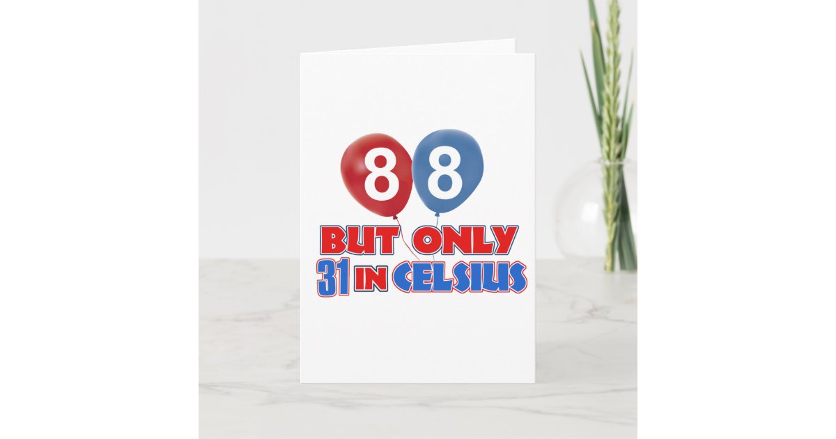 88th year old birthday designs card | Zazzle
