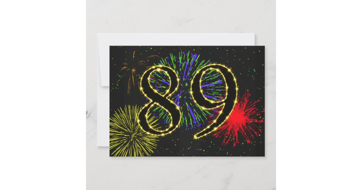 89th birthday party invitate invitation | Zazzle