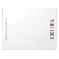 8.5 x 11 Letter Size Notepad Custom Business Logo | Zazzle