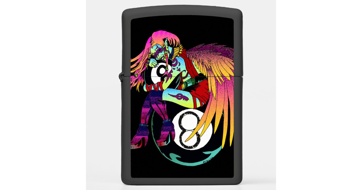 8-Ball Angels: Sai Zippo Lighter | Zazzle