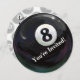 8 Ball Art Birthday Party Round Invitation | Zazzle