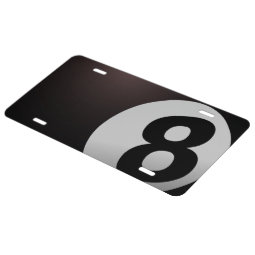8 Ball Billiard Pool License Plate | Zazzle