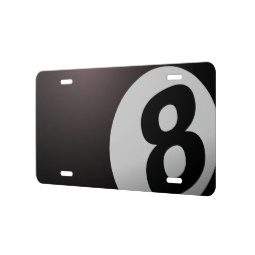 8 Ball Billiard Pool License Plate | Zazzle