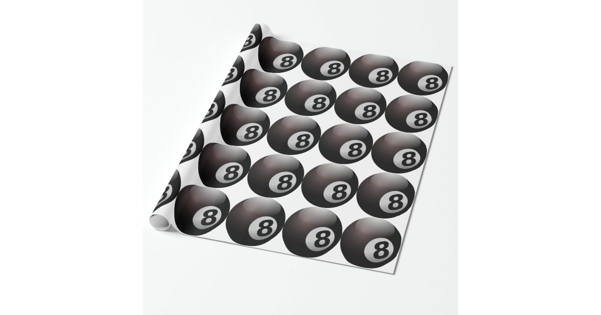 8 Ball Billiard Pool Wrapping Paper | Zazzle