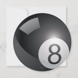 8 Ball Billiards Party Invitation | Zazzle