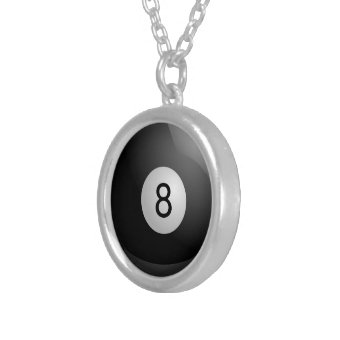 8 Ball Billiards Pool Pendant Necklace | Zazzle