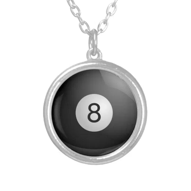 8 Ball Billiards Pool Pendant Necklace | Zazzle