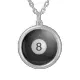 8 Ball Billiards Pool Pendant Necklace | Zazzle