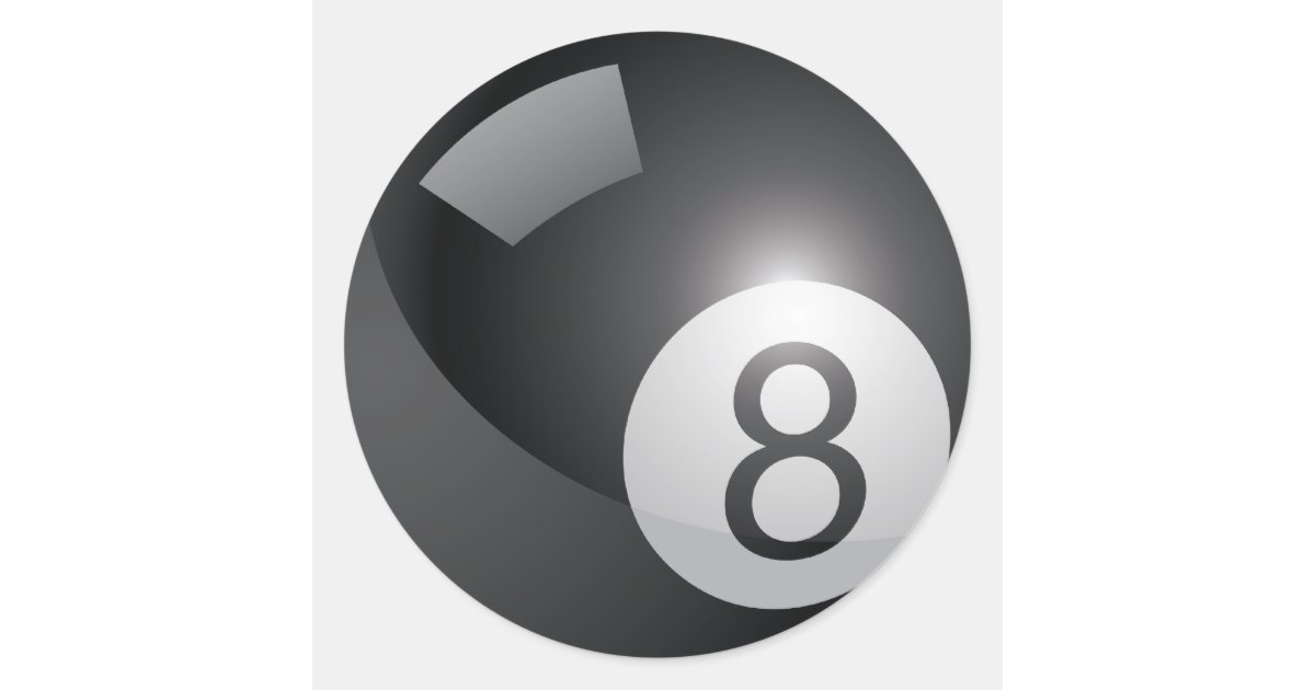 8 Ball Classic Round Sticker | Zazzle