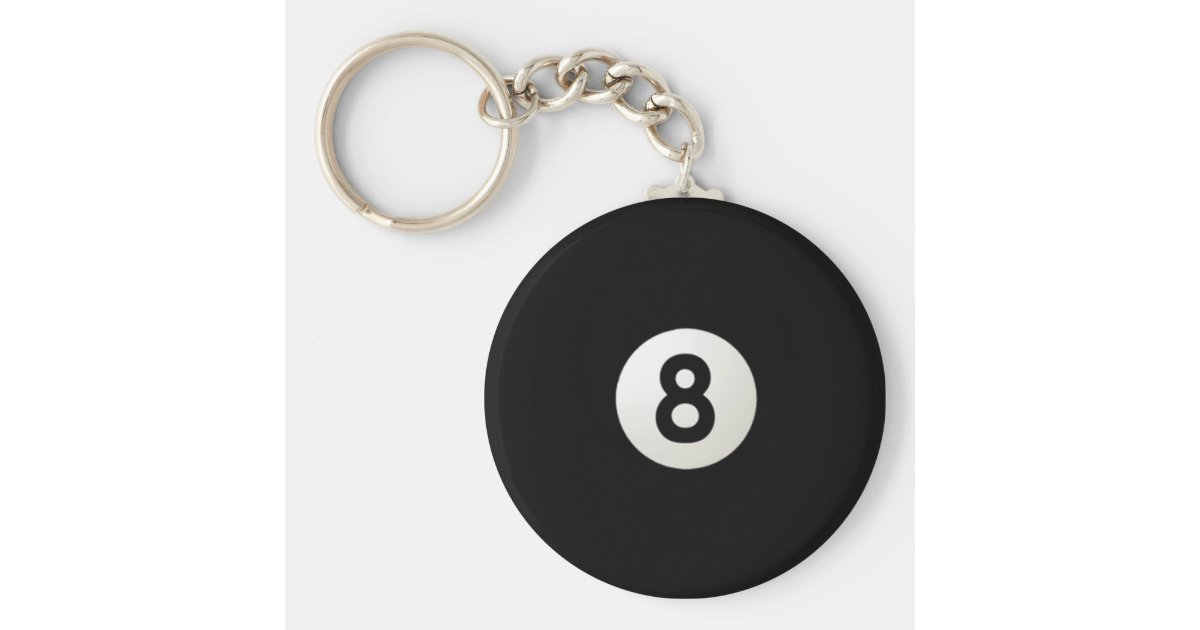 8 Ball Key Chain | Zazzle