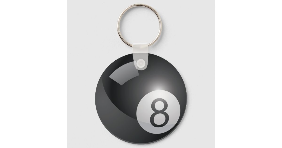 8 Ball Keychain | Zazzle