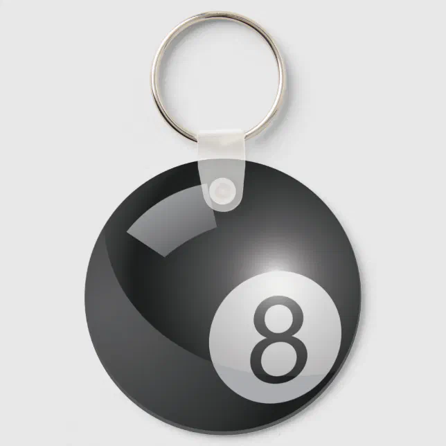 8 Ball Keychain | Zazzle