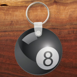 8 Ball Keychain | Zazzle