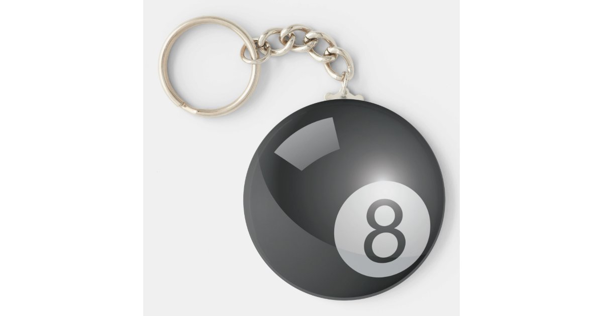 8 Ball Keychain | Zazzle.com