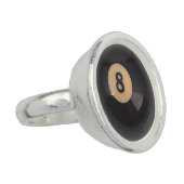 "8 Ball" pool ball design jewelry set Ring | Zazzle