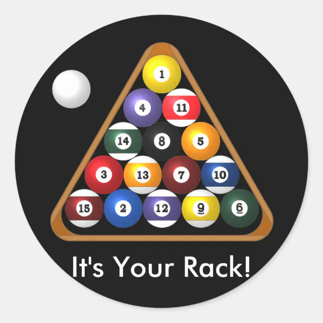 8-ball Rack stickers | Zazzle