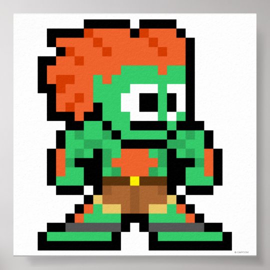 8-Bit Blanka Poster | Zazzle.com