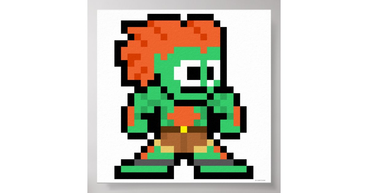 8-Bit Blanka Poster | Zazzle