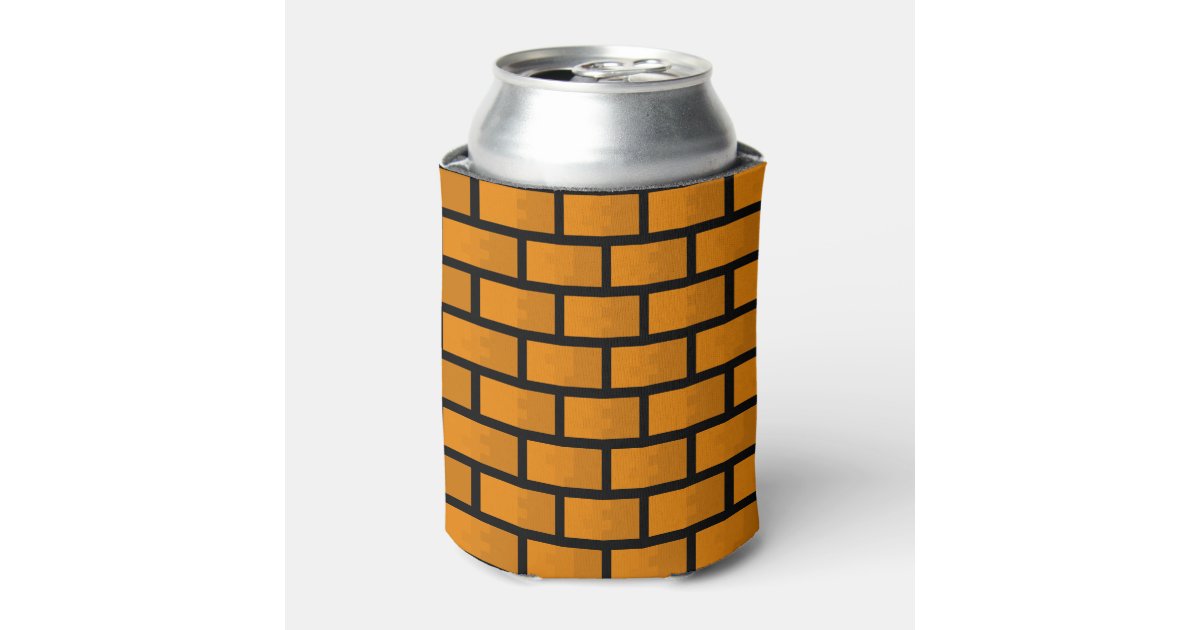 8 Bit Brick Wall Can Cooler | Zazzle.com