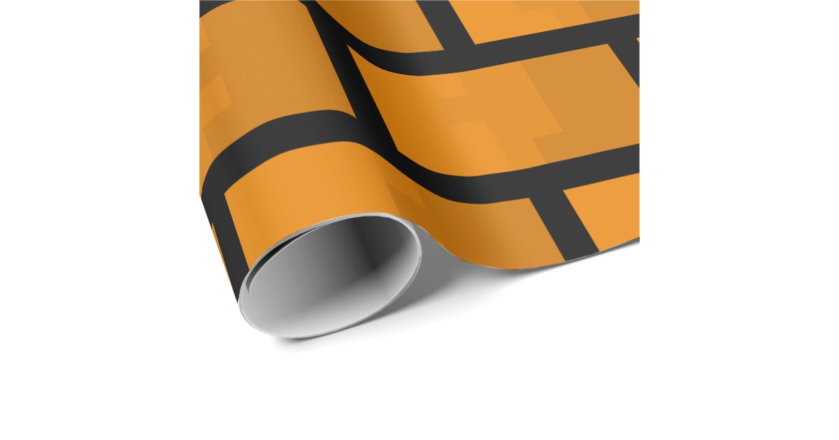 8 Bit Brick Wall Wrapping Paper | Zazzle