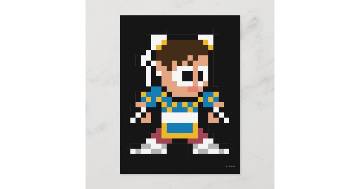 8-Bit Chun-Li Postcard | Zazzle