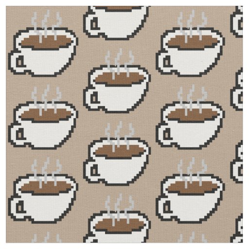 8-bit Coffee Fabric | Zazzle