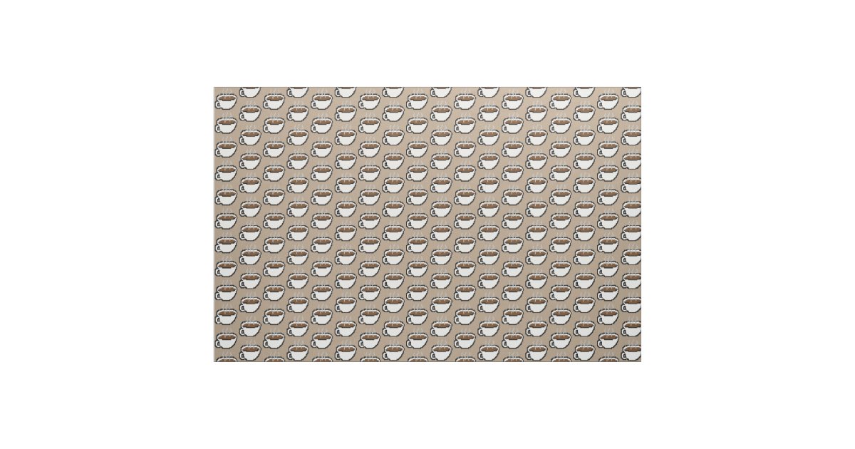 8-bit Coffee Fabric | Zazzle