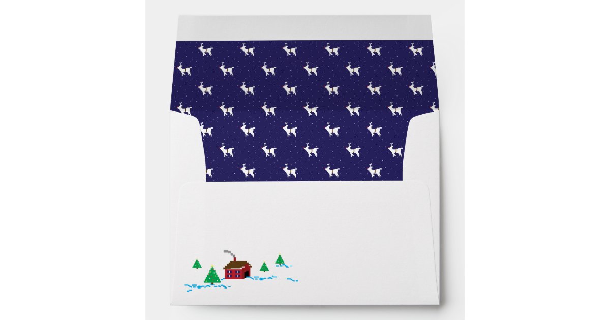 8-bit Gaming Holiday Envelope | Zazzle