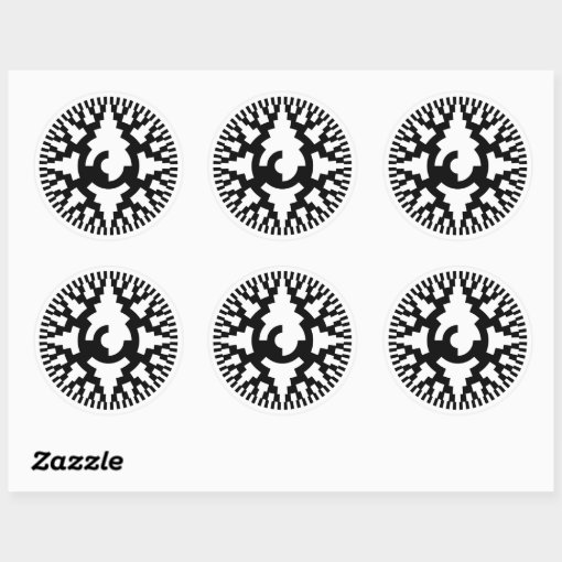8 Bit Gray Code Rotary Encoder Classic Round Sticker Zazzle