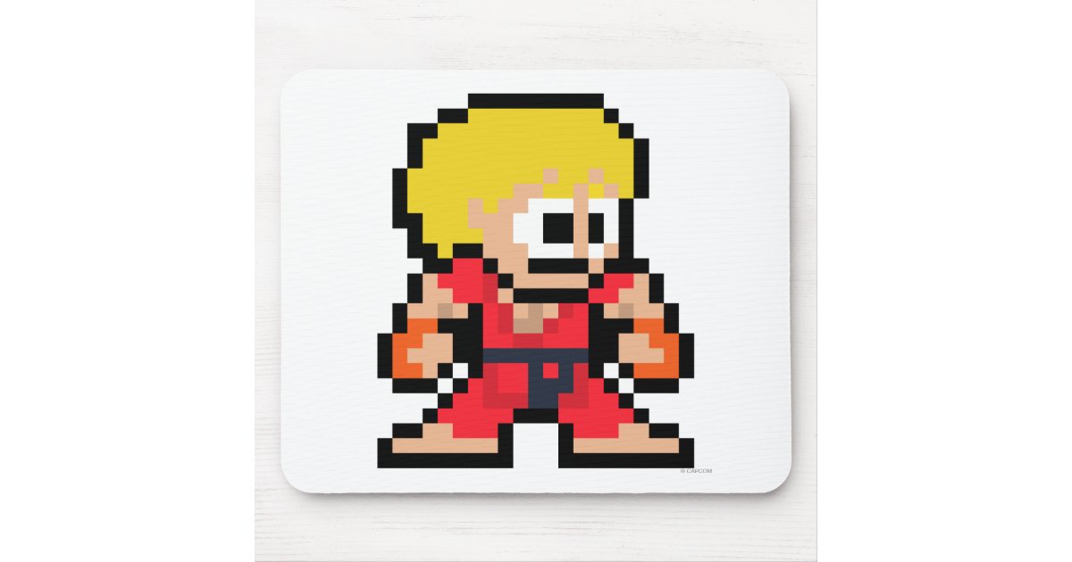 8-Bit Ken Mouse Pad | Zazzle