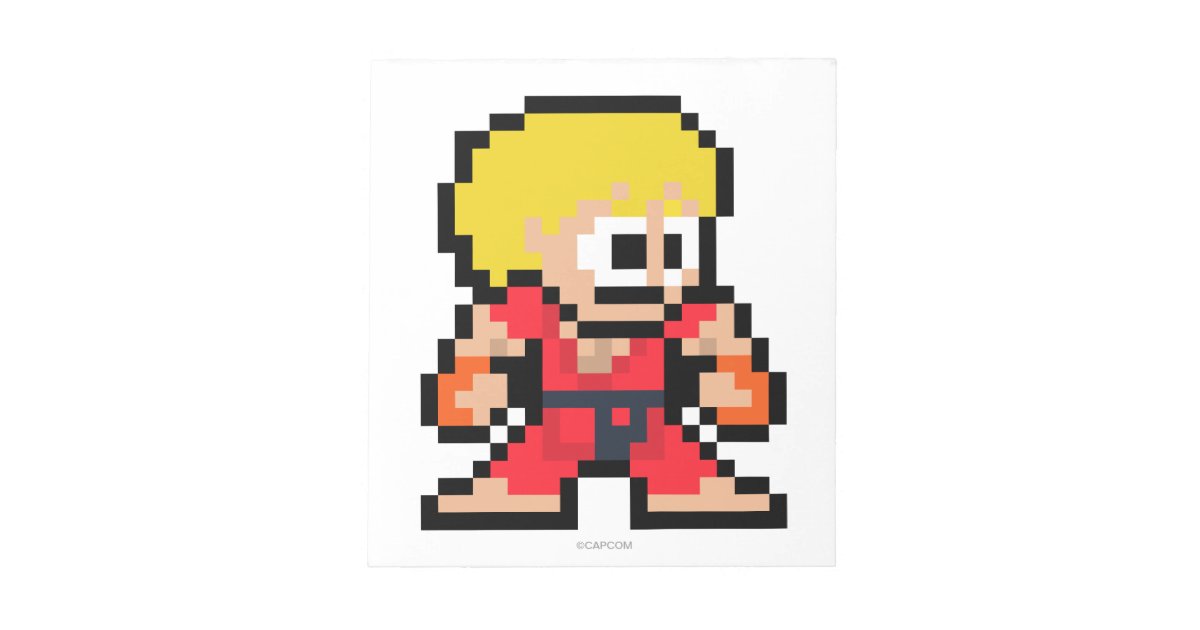 8-Bit Ken Notepad | Zazzle