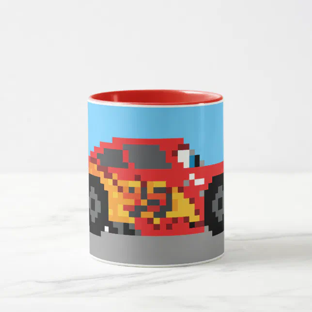 8-Bit Lightning McQueen Mug | Zazzle
